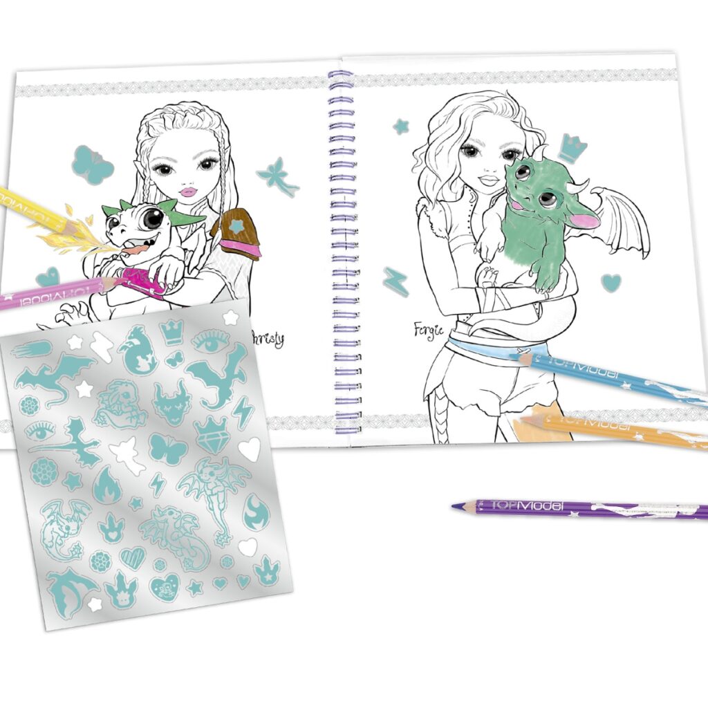 Carte de colorat Dragon Love Top Model 11912 - Papiro