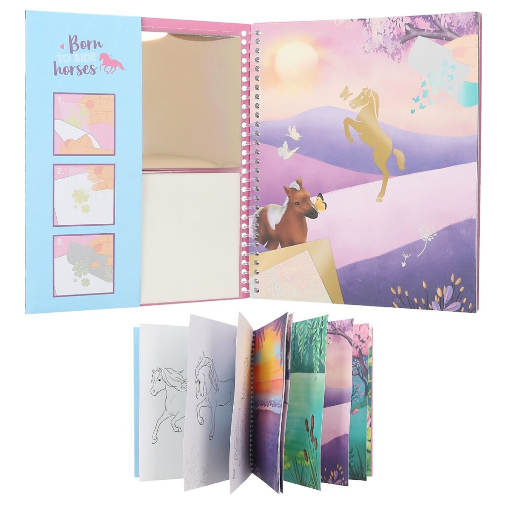 Carte de colorat cu autocolante Stick&Shine Top Model by Depesche 12471 ...