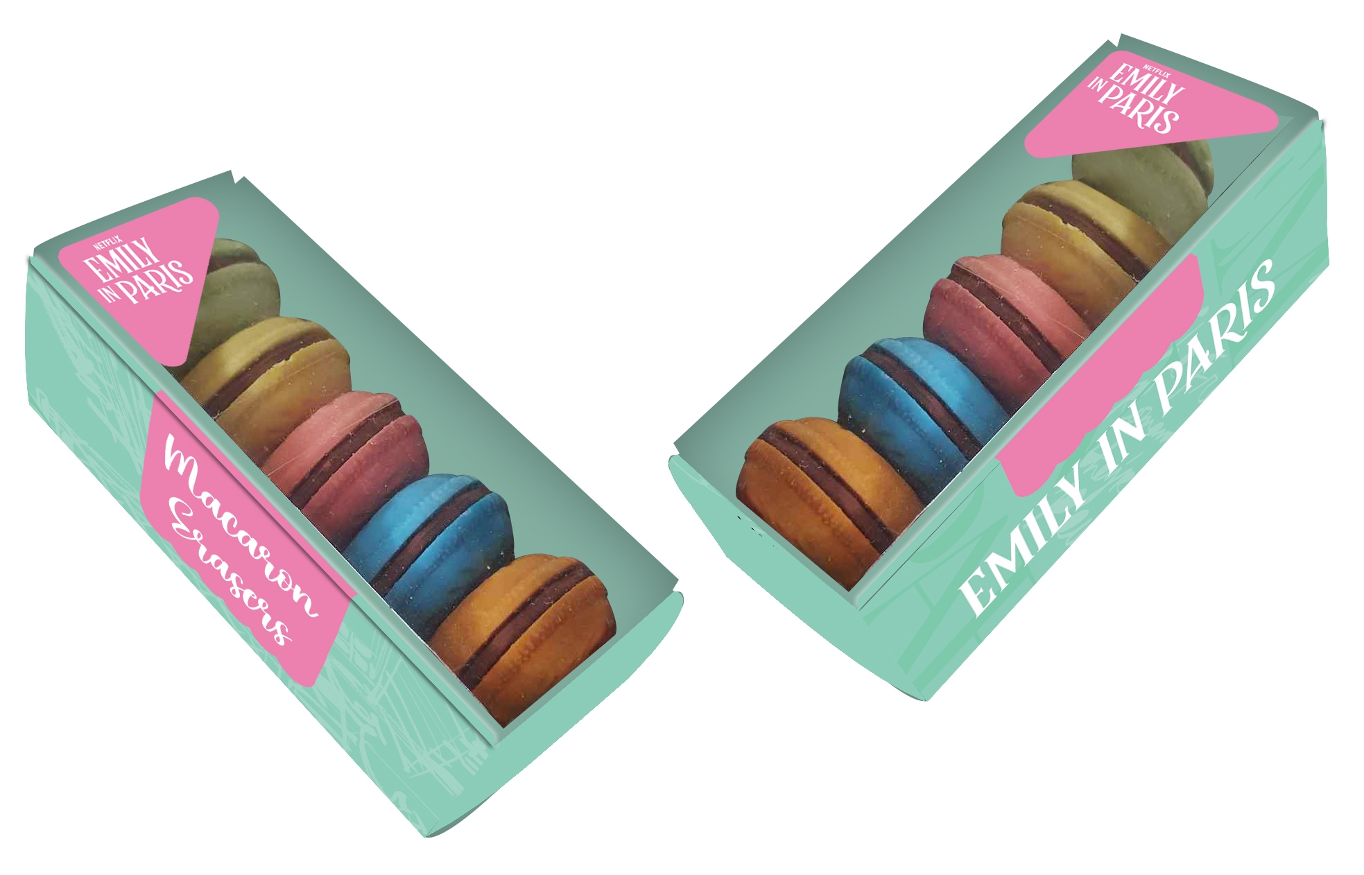 Set 5 radiere Macarons Emily in Paris - Papiro